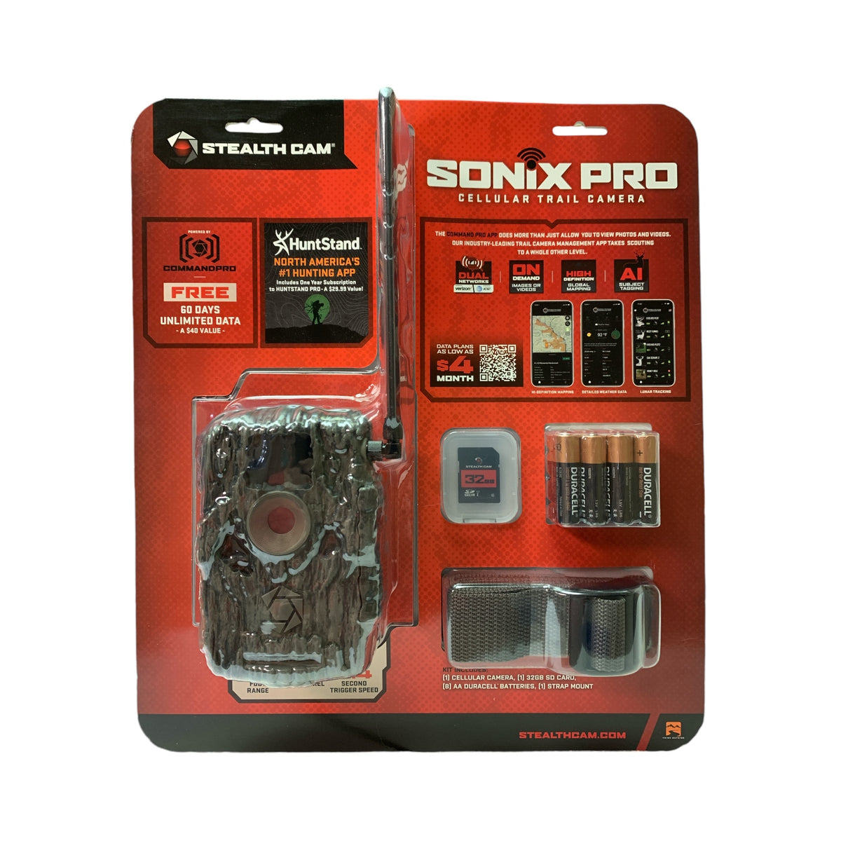 Stealth Cam Sonix Pro 36 MP Cellular Trail Camera Dual Sim 80 ft. Rang ...