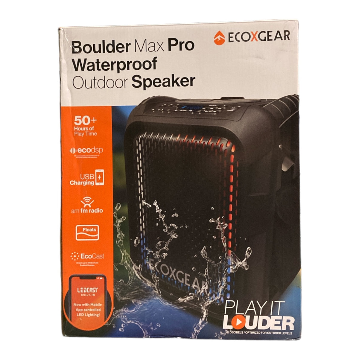 ECOXGEAR EcoBoulder Max Pro Rugged Waterproof Bluetooth Smart Speaker — Ewirelessgear
