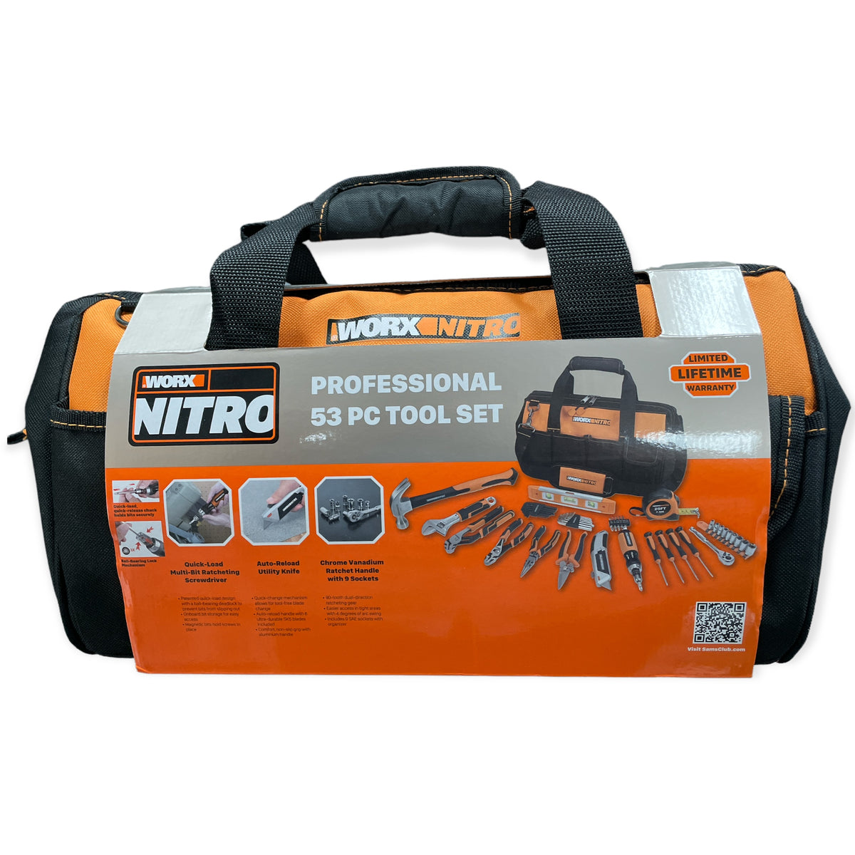 Worx NITRO Professional 53-Piece Tool Set, Rugged Tool Bag — Ewirelessgear