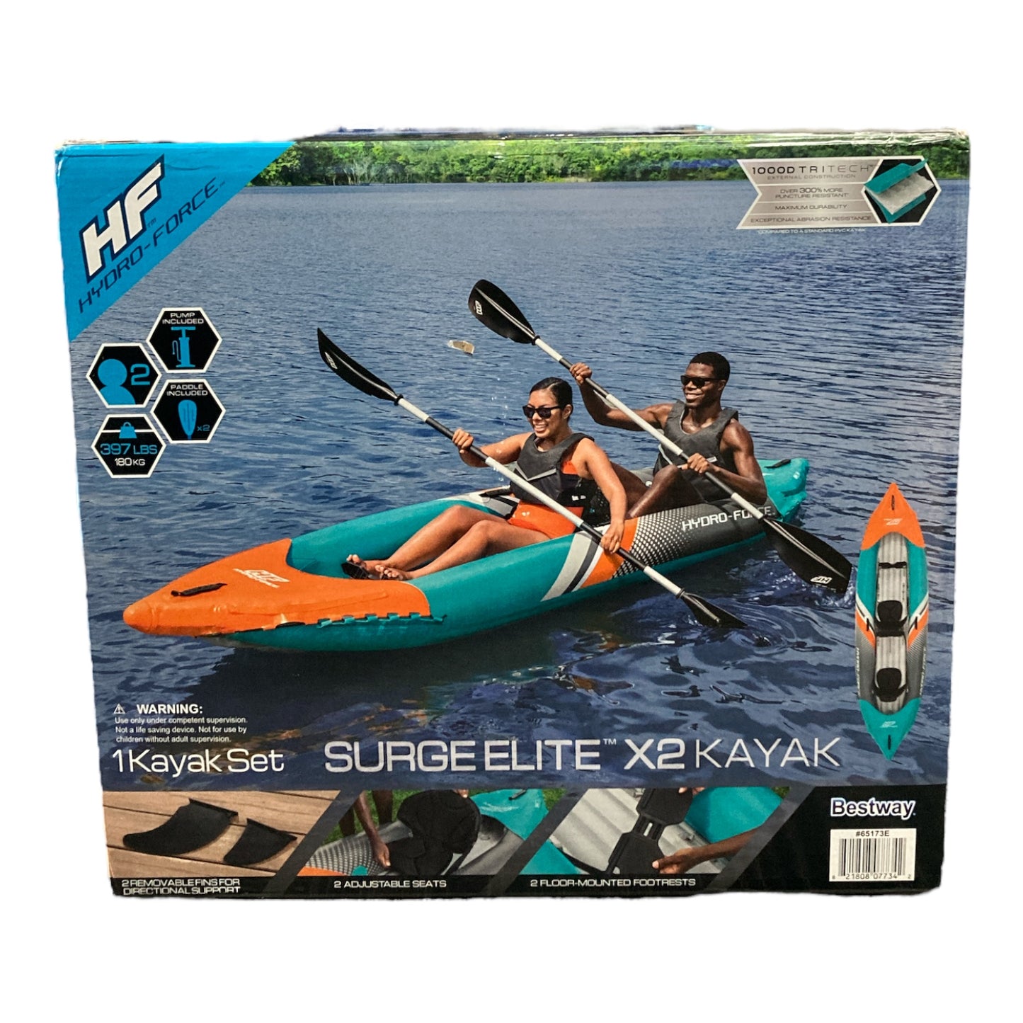 Hydro-Force Surge Elite X2 Inflatable Two-Person Kayak, 12'8 ...