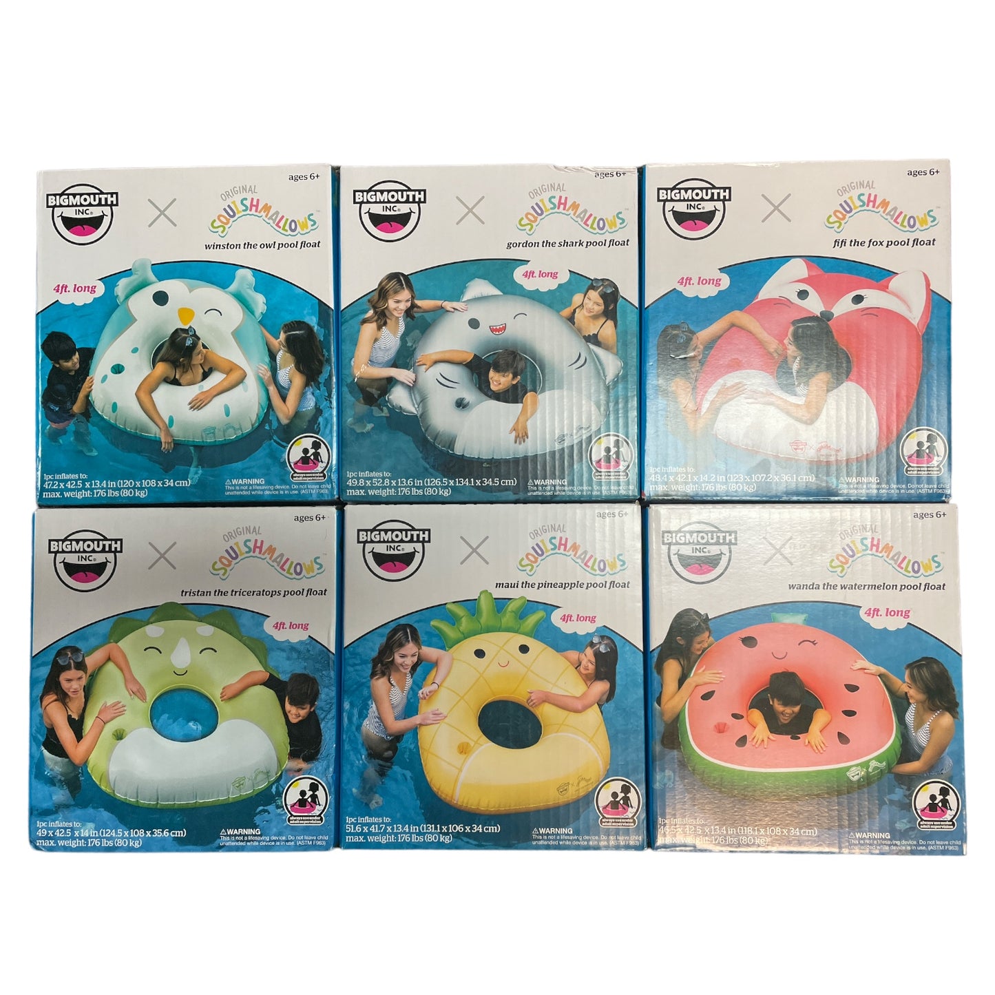 BigMouth x Squishmallows Inflatable Ring Pool Float With Built-In Cuph ...