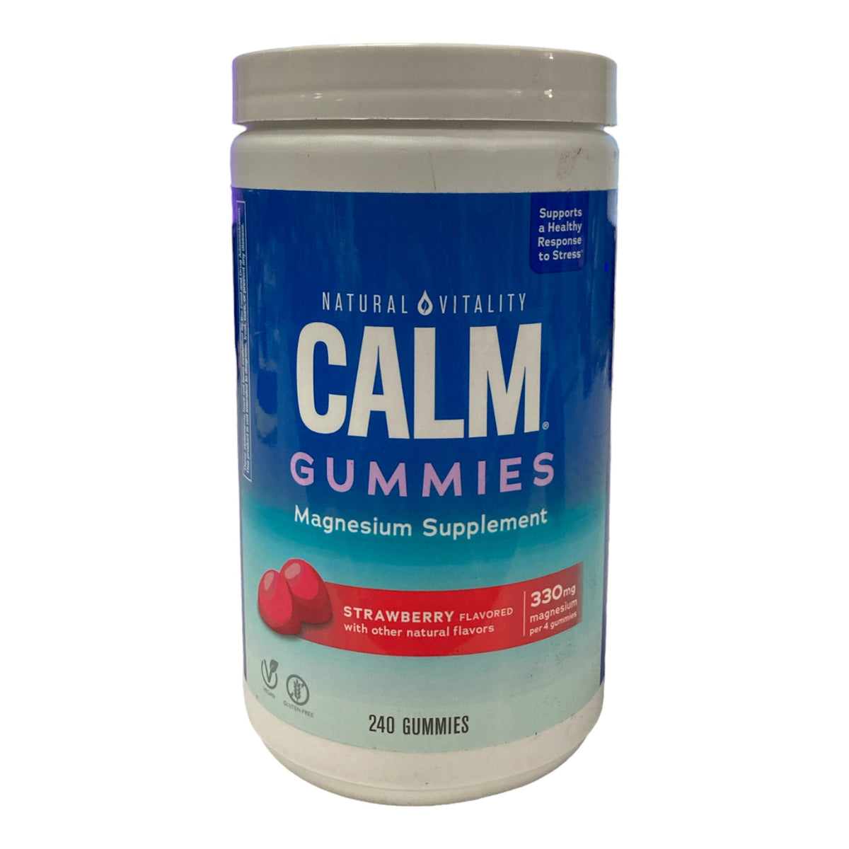 Natural Vitality Calm Anti-Stress Dietary Supplement Gummy Strawberry ...