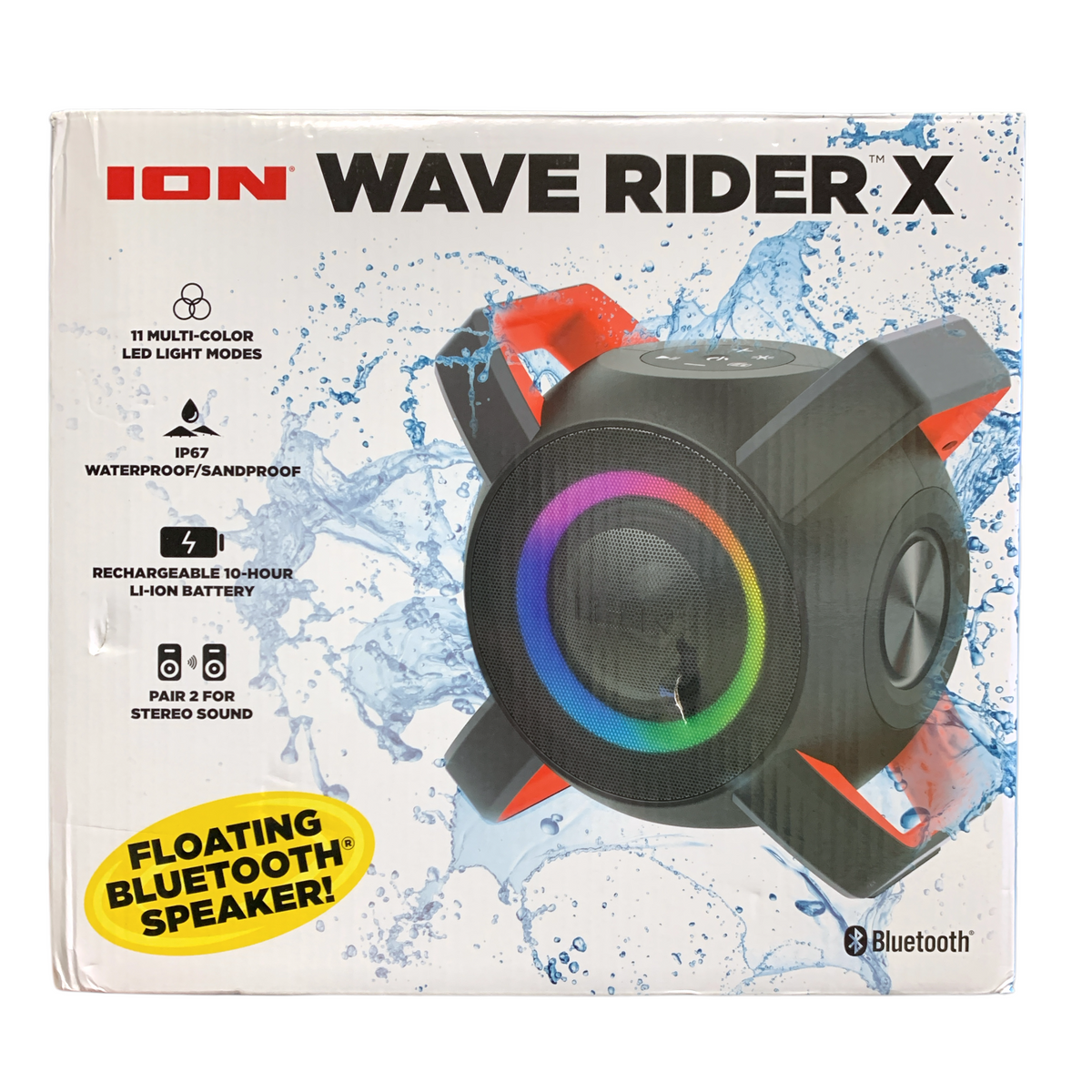Ion Wave Rider X Floating Rechargeable Bluetooth Party Speaker ...