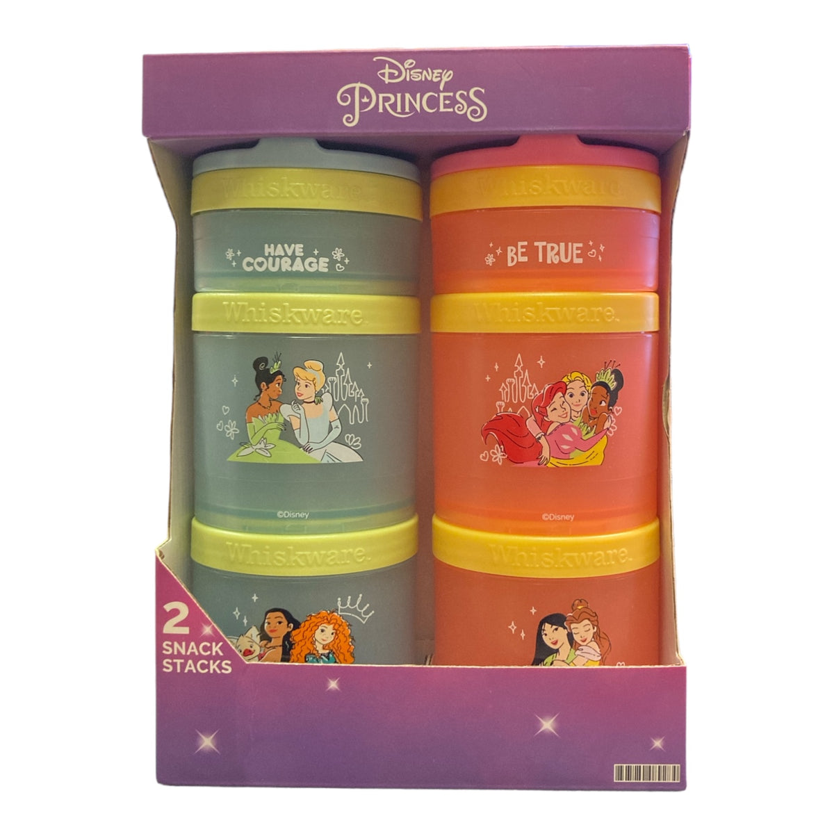 Whiskware Disney Princess Combo Snack Pack Lunch Set (Have Courage/Be ...