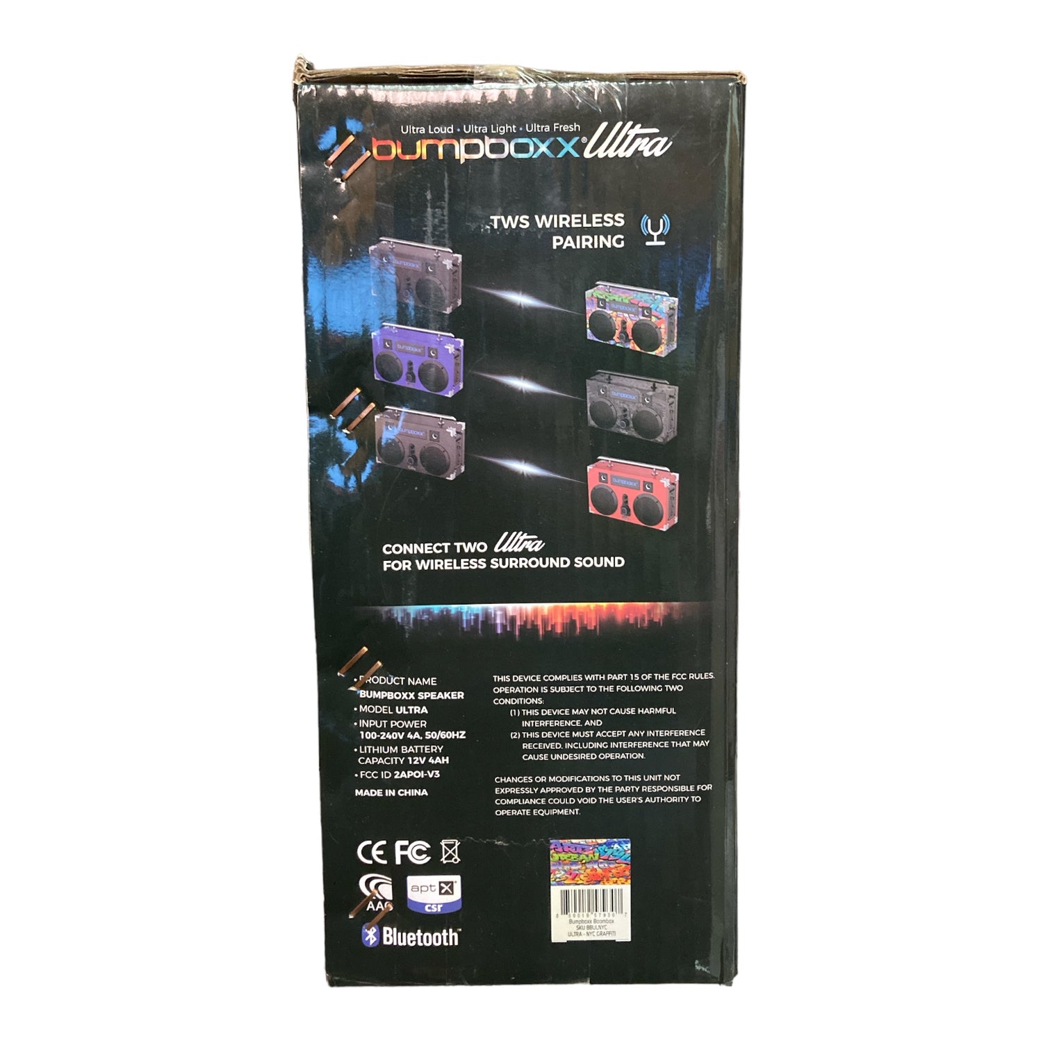 Bumpboxx Ultra Bluetooth Boombox in NYC Graffiti — Ewirelessgear