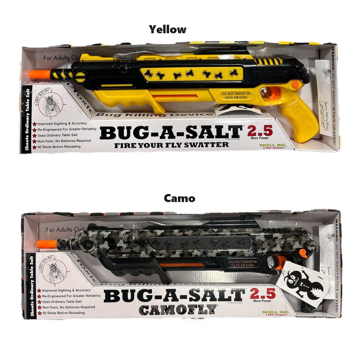 Bug-A-SALT Skell Inc. Fire Your Fly Swatter Salt Gun, 2.5 More Power ...
