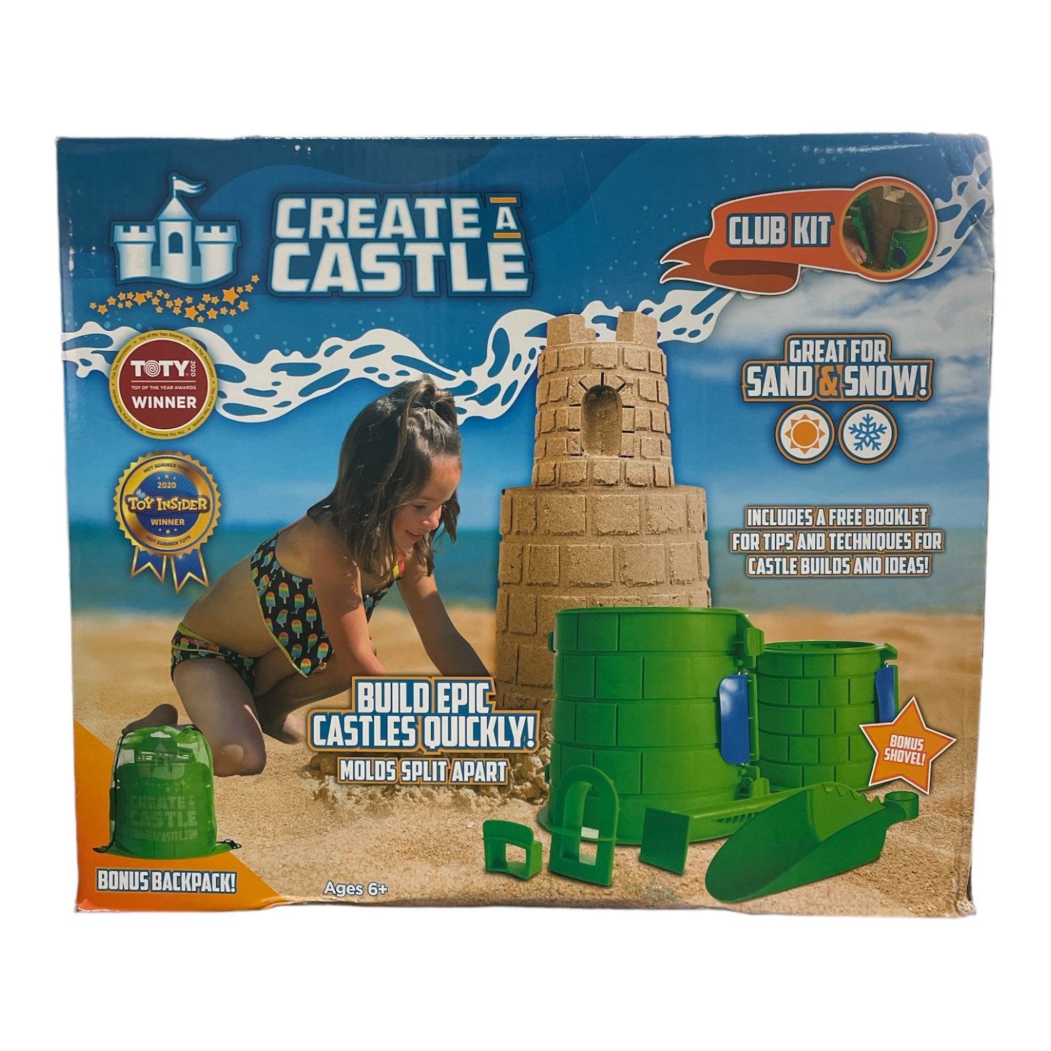 Create A Castle Tower Kit - 6-Piece Premium Sandcastle Building Kit, G ...