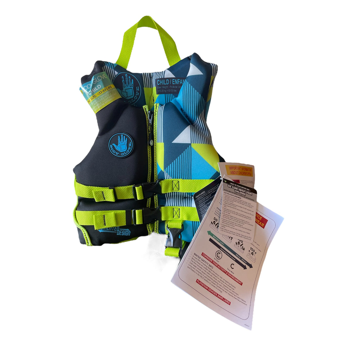 Body Glove Child Boy's PFD USCG Approved Life Jacket, 33-55LBS Blue Ab ...