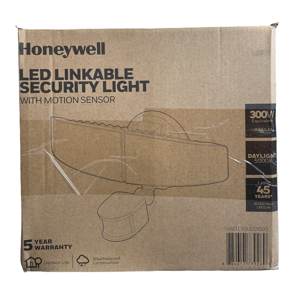 Honeywell LED Linkable Security Light with Motion Sensor, 300W Equiv ...
