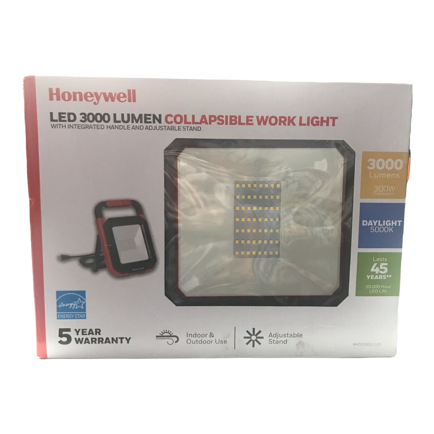 Honeywell 3000 Lumen Collapsible LED Work Light with Handle and Adjust ...
