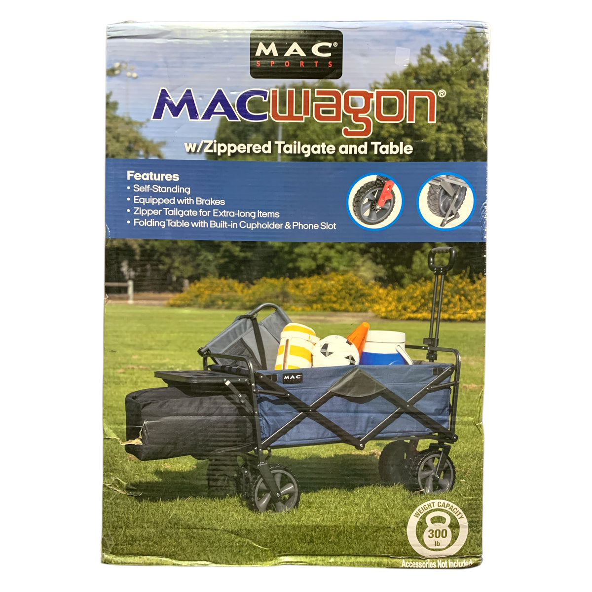 Mac Sports Classic MacWagon with Zippered Tailgate and Table ...