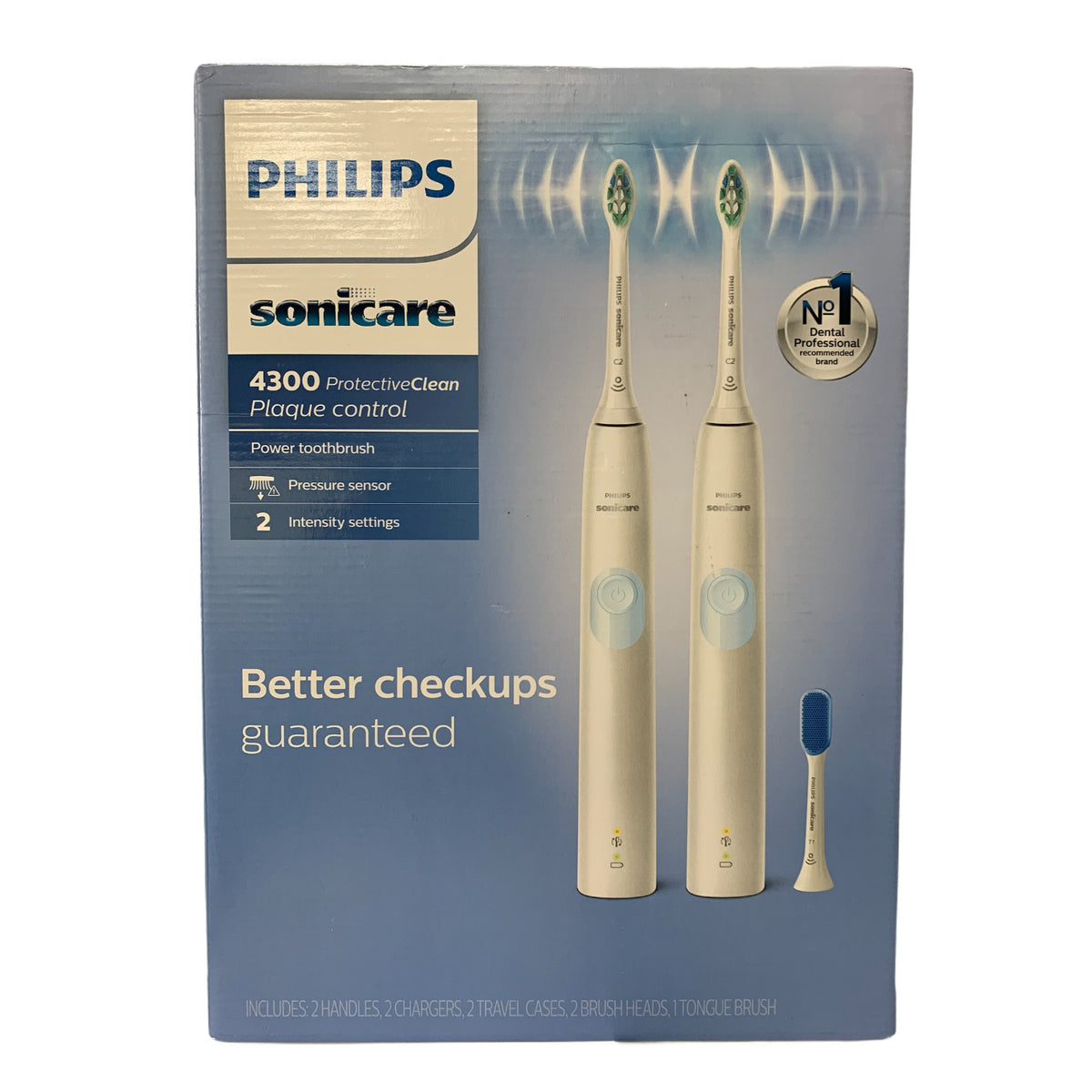 Philips Sonicare Protective Clean 4300 Rechargeable Toothbrush (2 pk ...