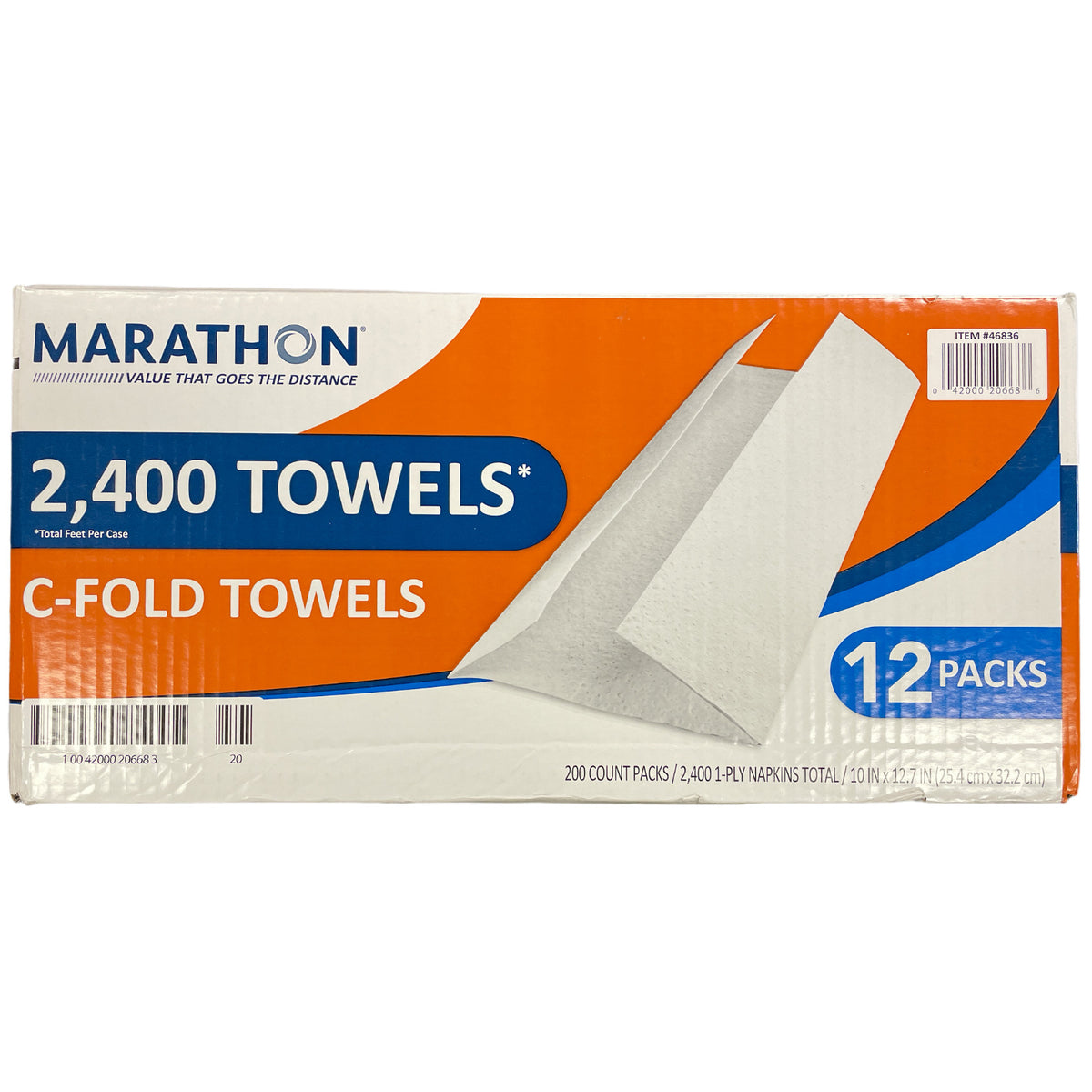 Marathon Commercial C-fold Paper Towels Case, 2400ct, White — Ewirelessgear