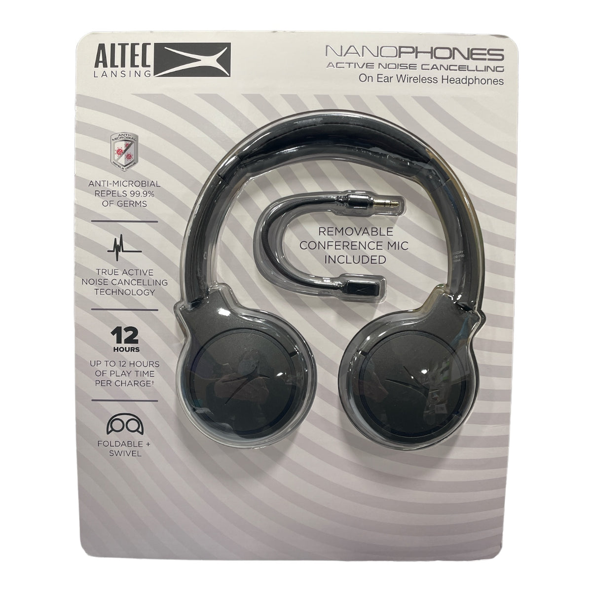 Altec Lansing NanoPhones Active Noise Cancelling On Ear Wireless Headp ...