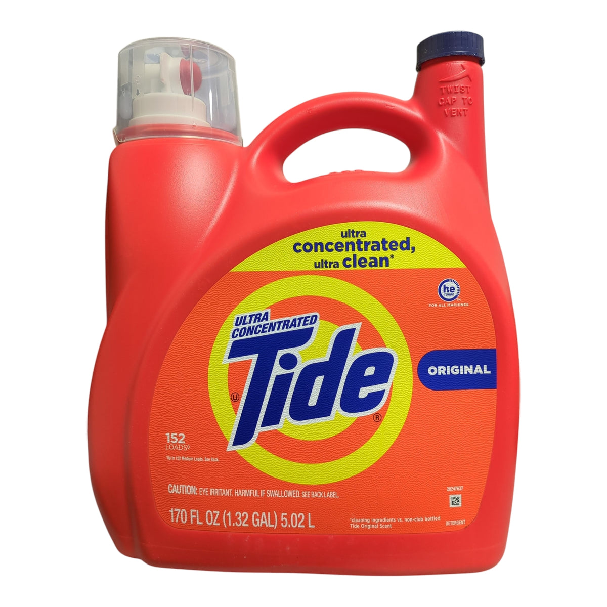 Tide Ultra Concentrated Original Laundry Detergent 152 Loads, 1.32Gal ...