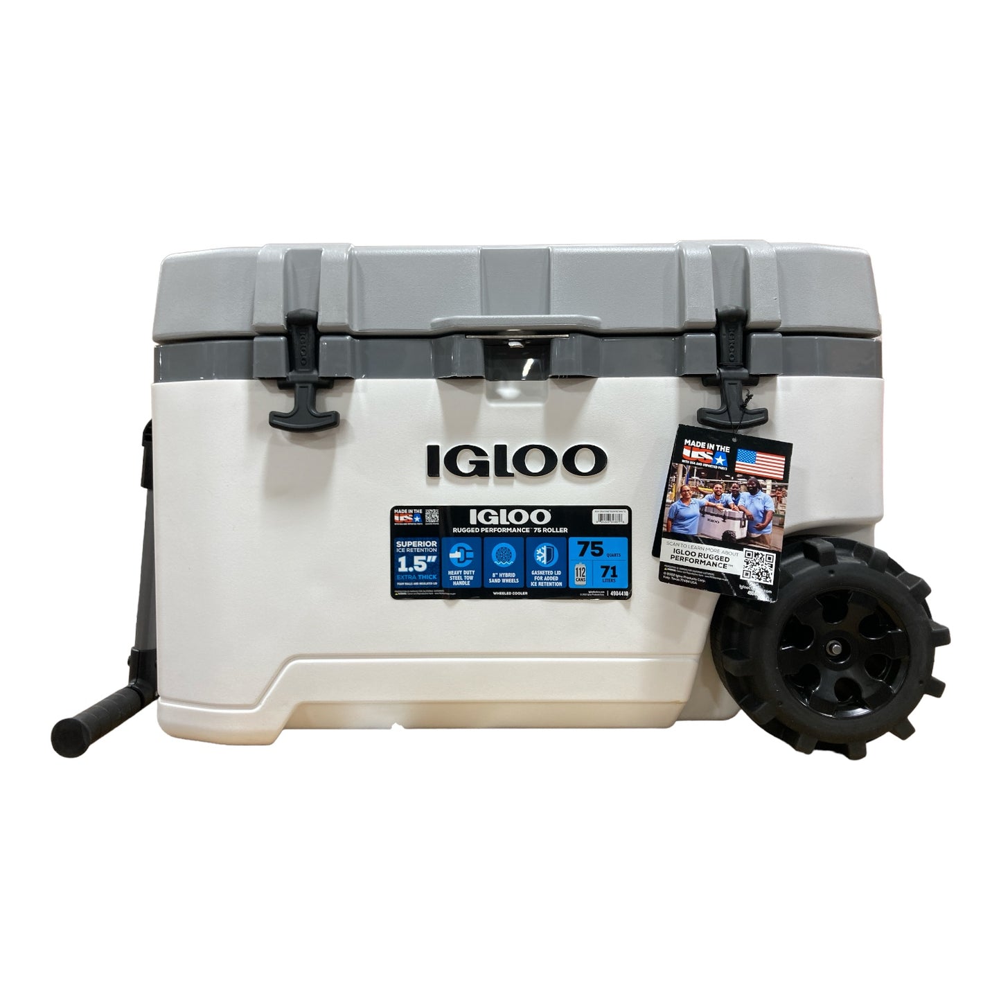 Igloo Rugged Performance Rolling 75Qt Cooler, White – Ewirelessgear