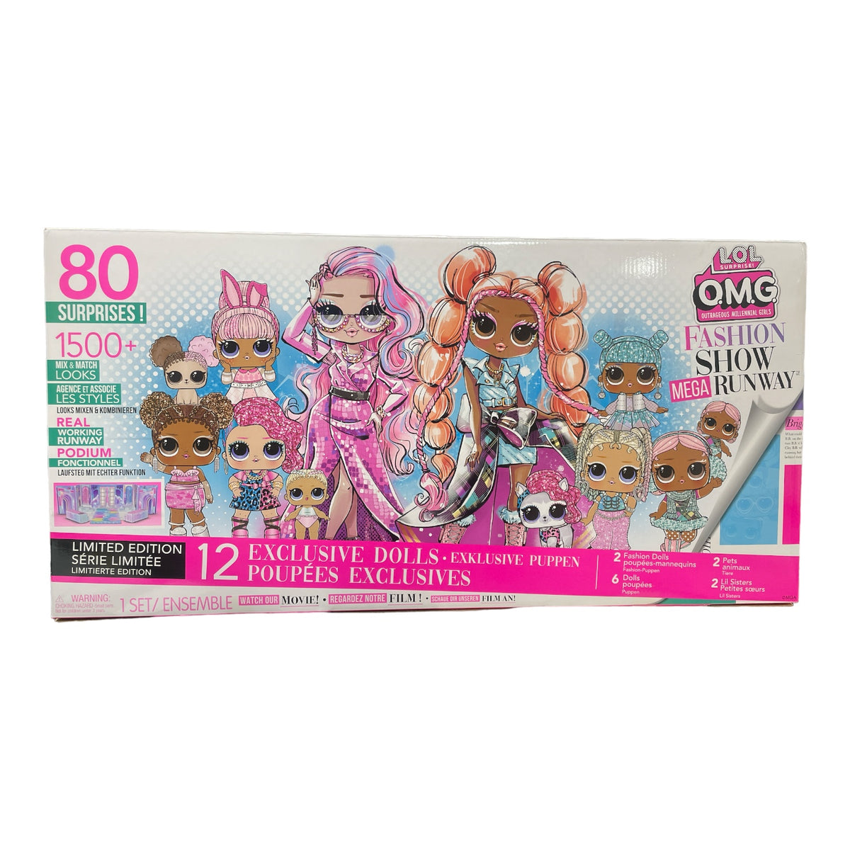 LOL Surprise OMG Fashion Show Mega Runway, 12 Exclusive Dolls, 80 Surp ...