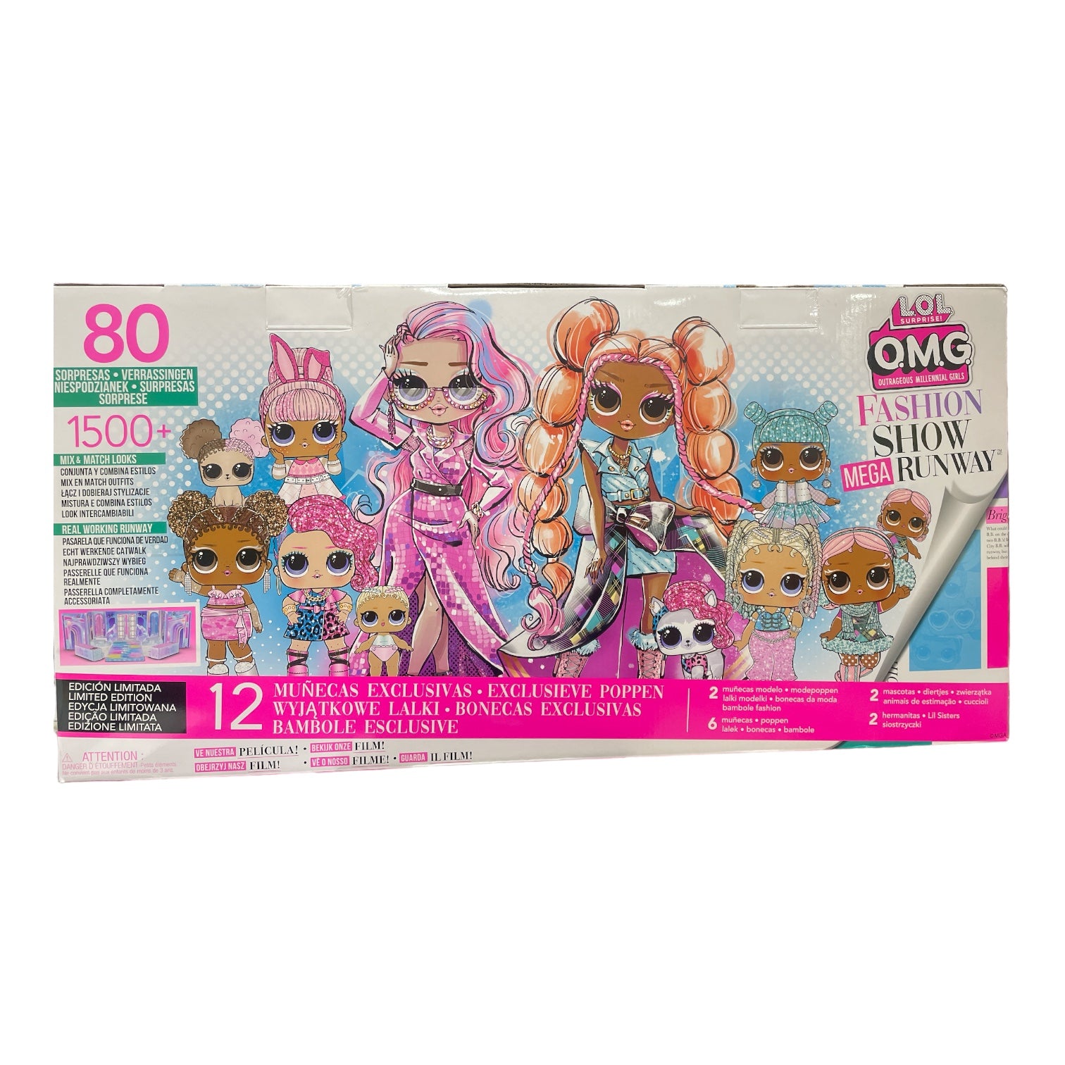 LOL Surprise OMG Fashion Show Mega Runway, 12 Exclusive Dolls, 80 Surp ...