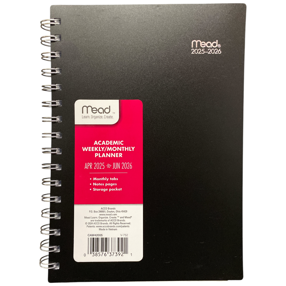Mead Academic Weekly/Monthly 15 Month Planner, Apr 2025-Jun 2026 ...