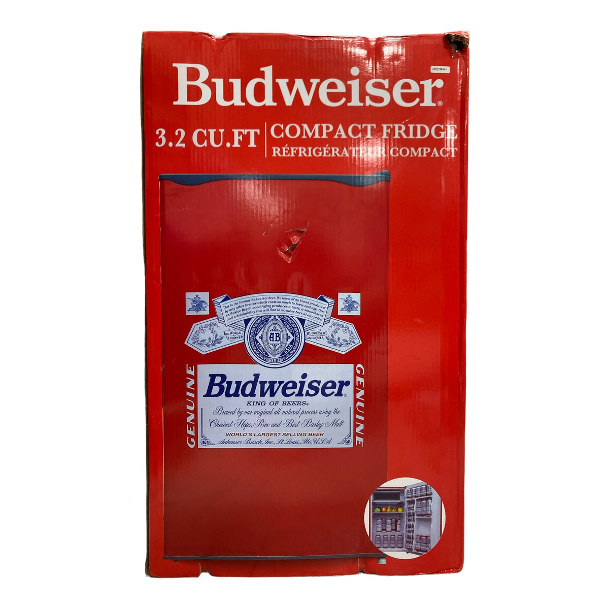 Budweiser Compact Refrigerator with Adjustable Temperature Control, 3 ...