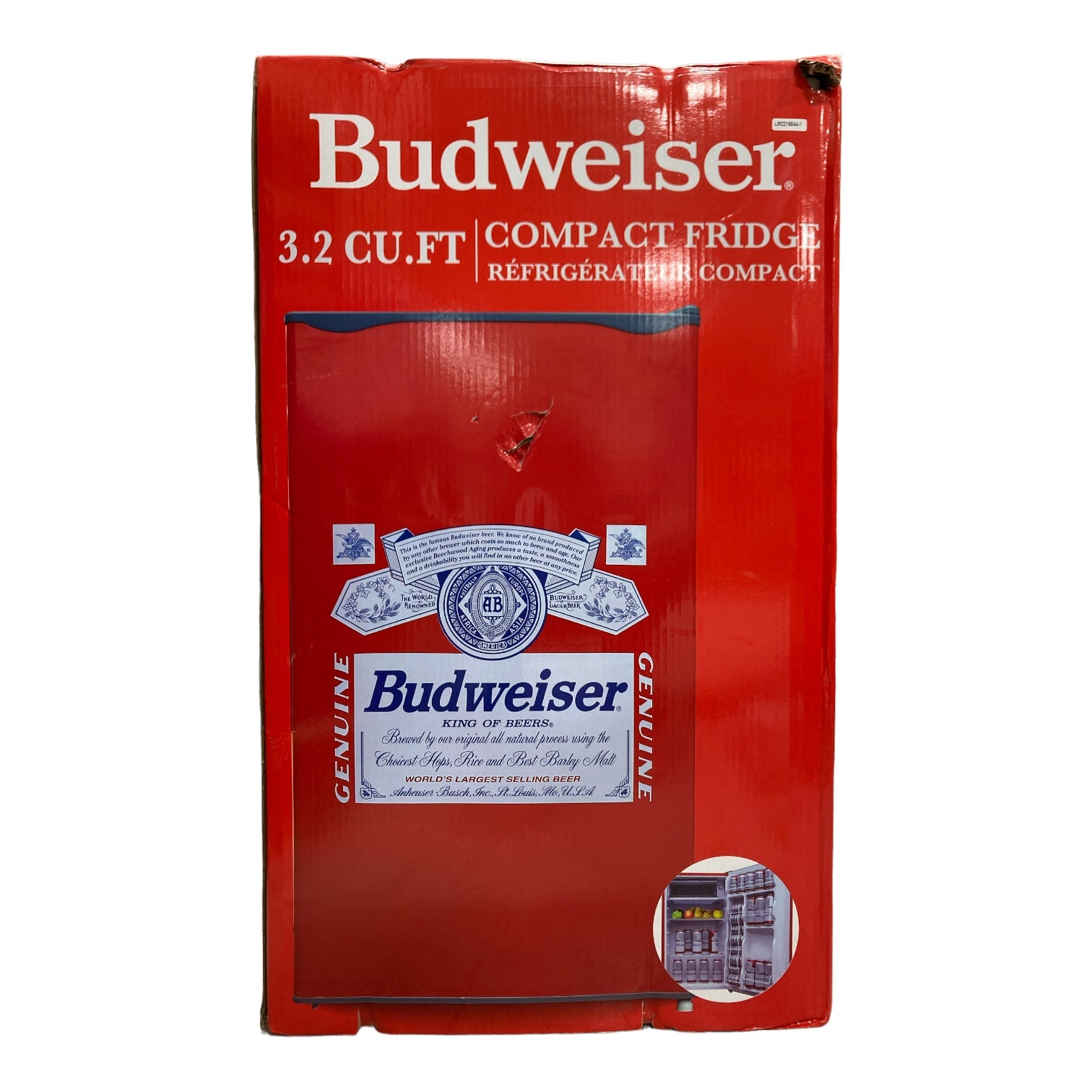 Budweiser Compact Refrigerator with Adjustable Temperature Control, 3 ...