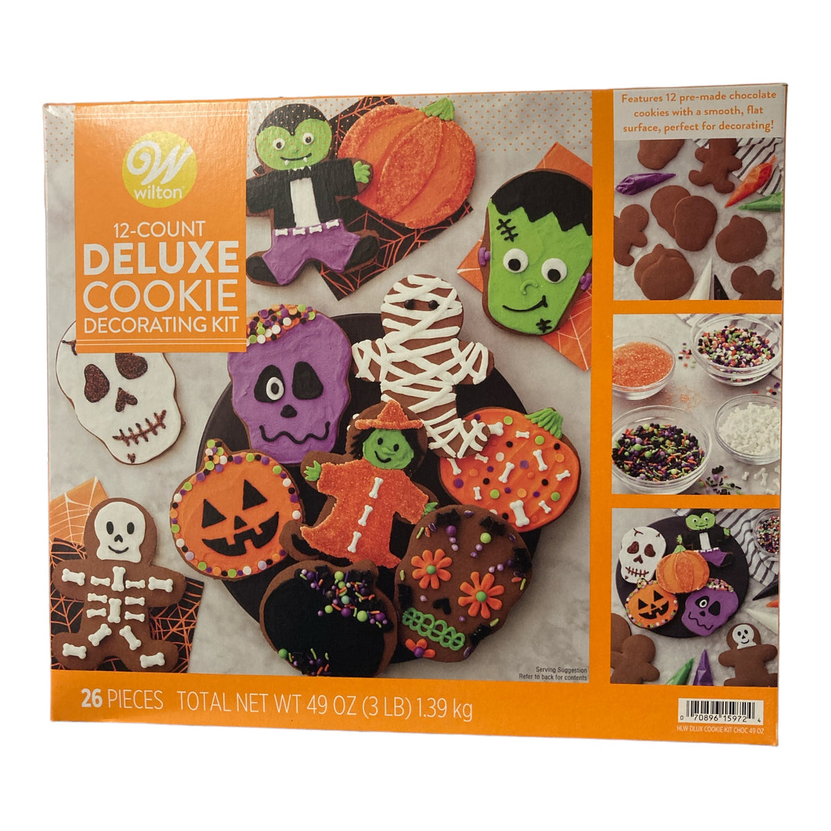 Wilton 12-Count Deluxe Cookie Decorating Kit Chocolate Flavored, Hallo ...