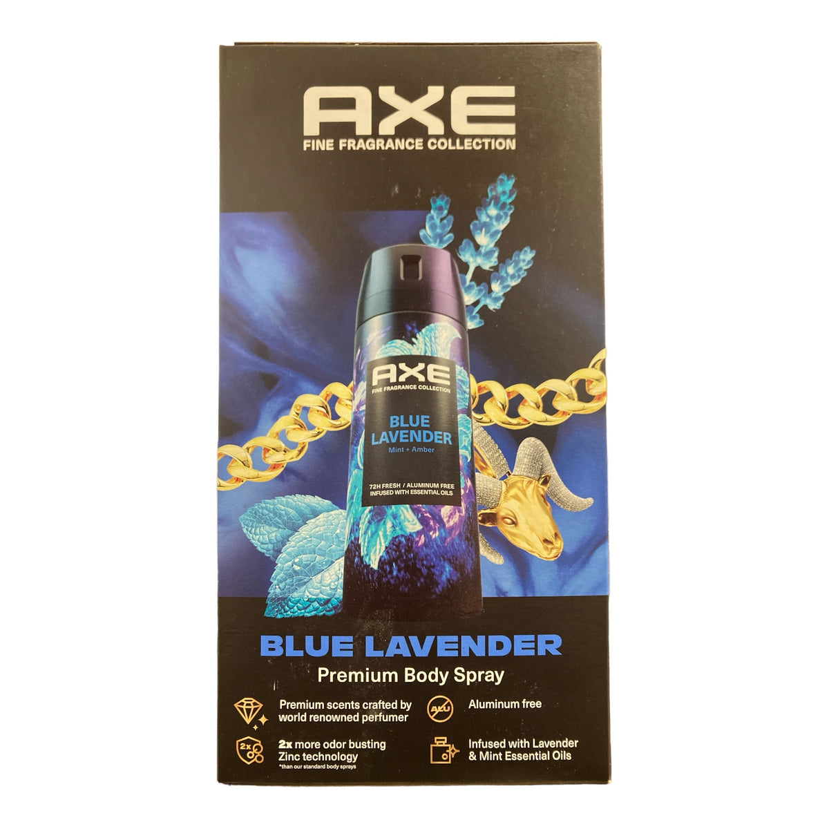 AXE Fine Fragrance Deodorant Body Spray for Men, Blue Lavender, 4oz, 3 ...