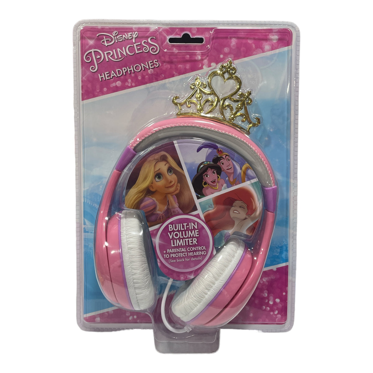 Disney Princess Kids Adjustable 3.5mm Headphones w/ Parental Volume Li ...