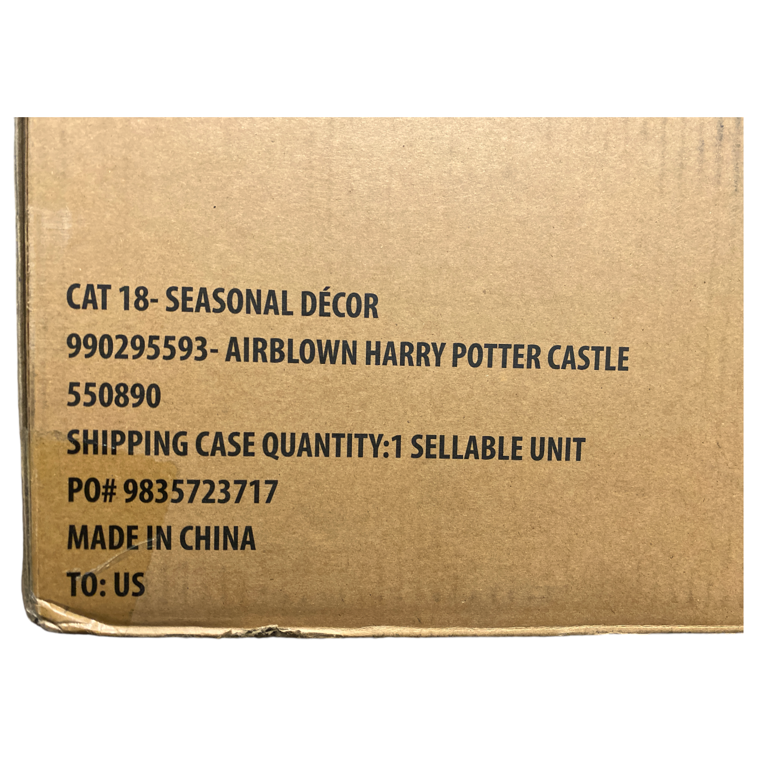 Gemmy Industries Harry Potter Pre-Lit Airblown Inflatable Castle, 12 ...