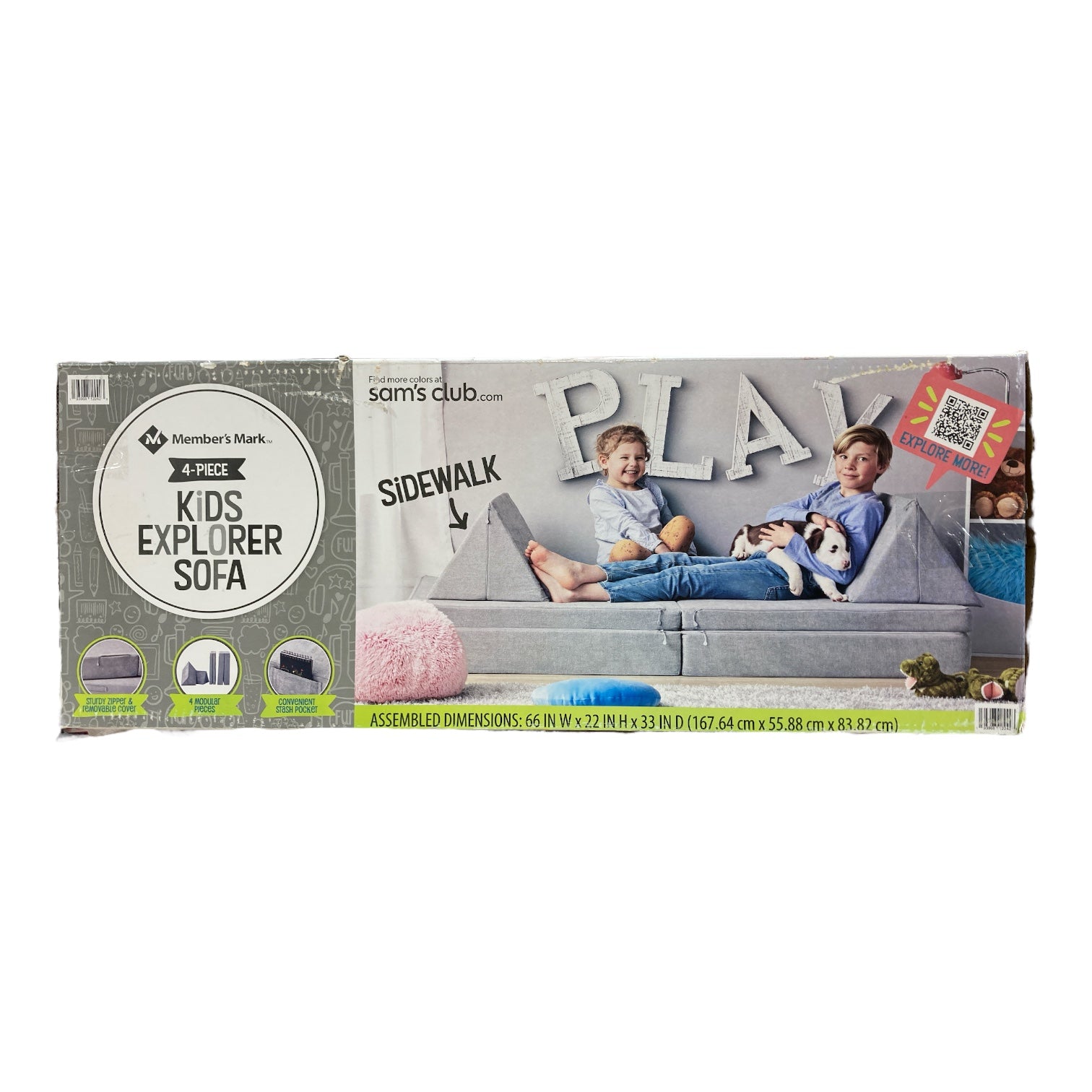 Member's Mark 4 Piece Kids Explorer Sofa, Sidewalk – Ewirelessgear
