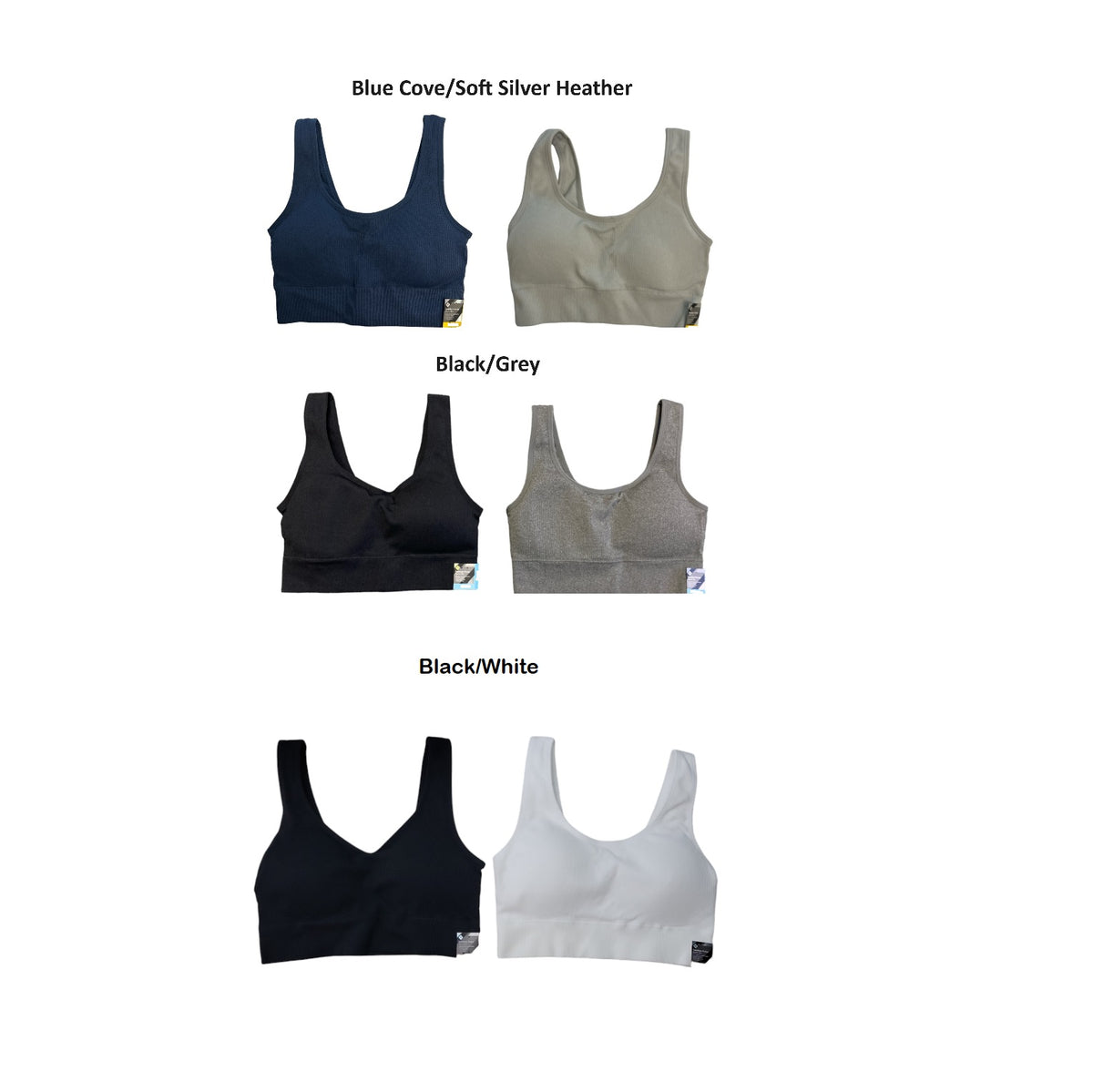 Member's Mark Women's 2-Pack 4-Way Stretch Seamless Scoop Sports Bra ...