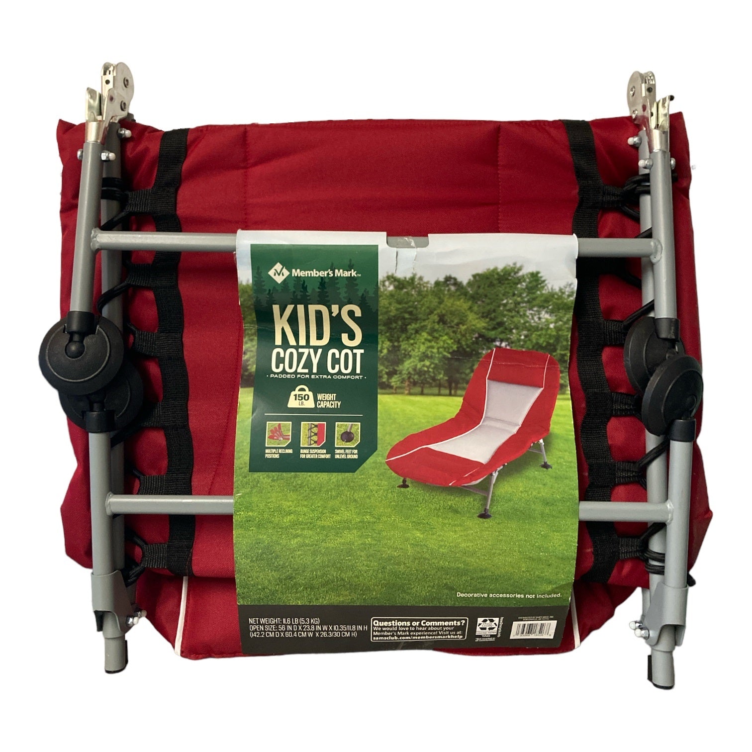 Member's Mark Kids' Cozy Cot & Lounge, Red – Ewirelessgear