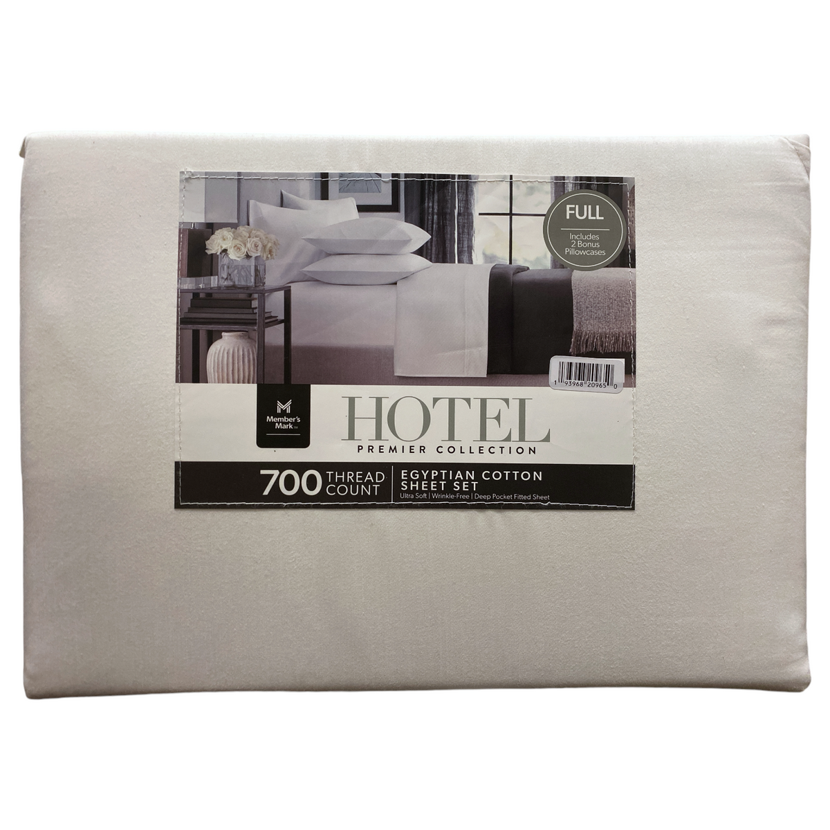 Members Mark Hotel Premier 6 Piece Sheet Set, 700 Thread Count, White ...