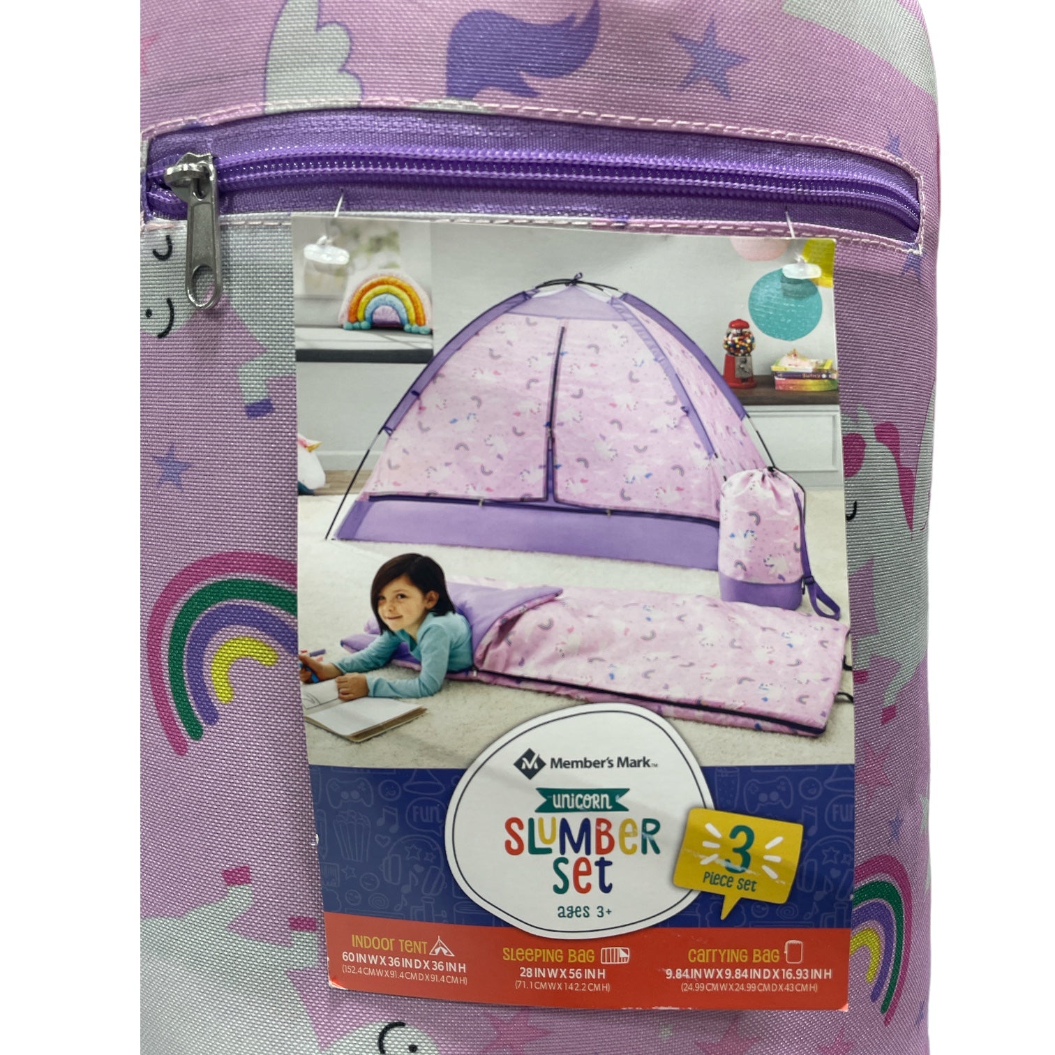 Member's Mark Kids' 3-Piece Slumber Set - Indoor Tent, Sleeping Bag ...