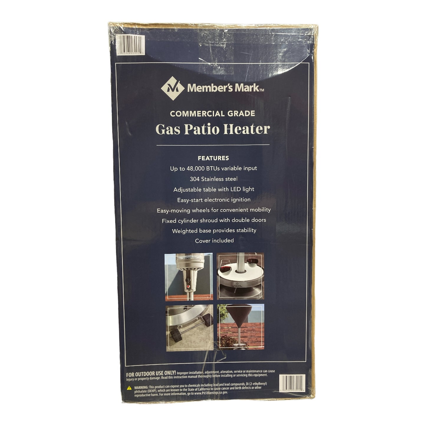 Member's Mark Commercial Grade Stainless 48,000 BTU Patio Heater with ...