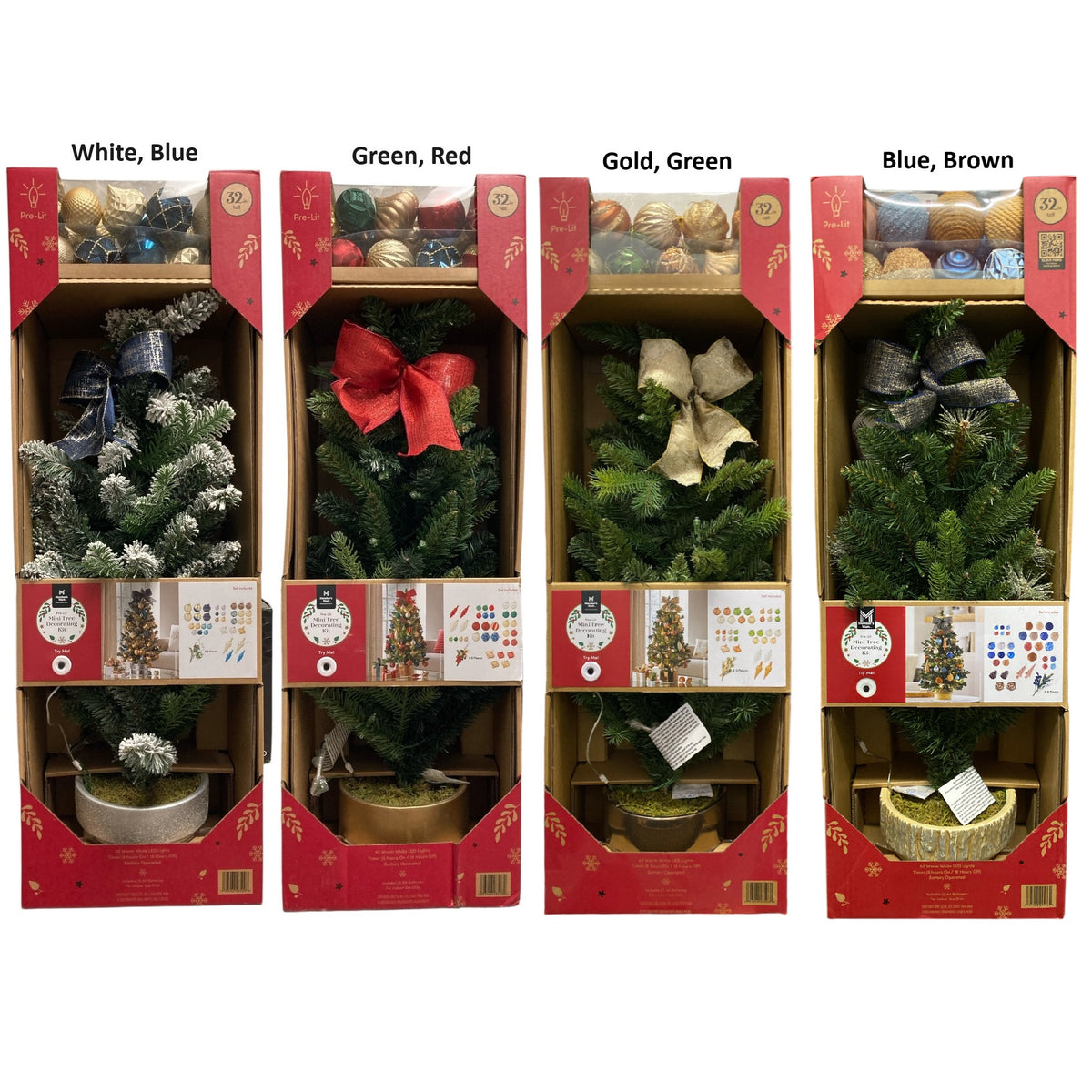 Member's Mark 40 Warm White Pre-Lit Mini Tree & Decorating Kit ...