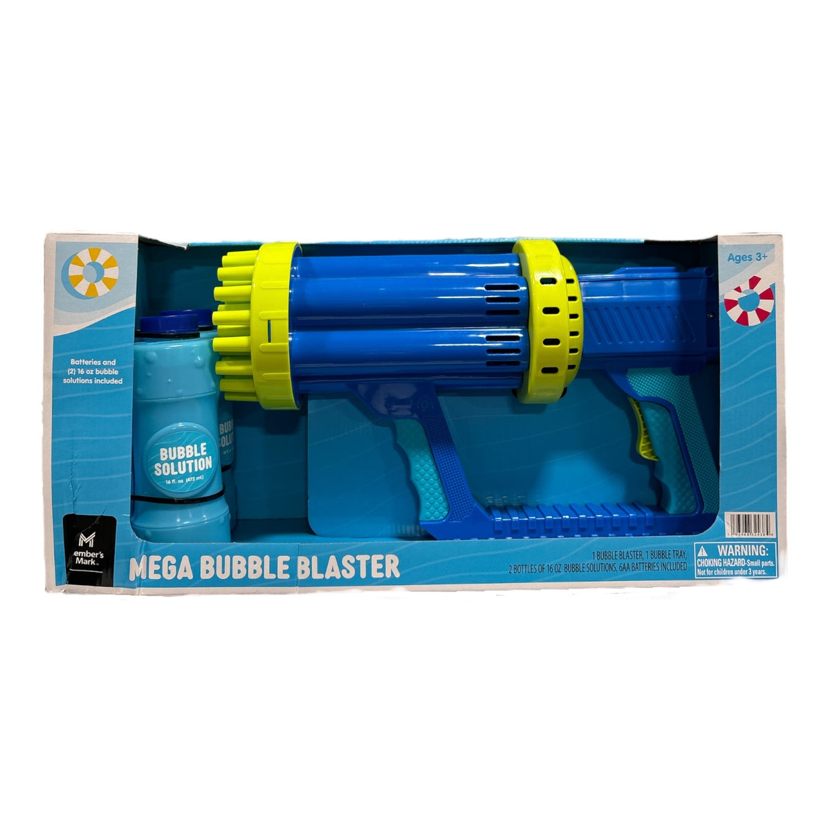 Member's Mark Battery Operated Mega Bubble Blaster w/ 2-16oz. Bubble S ...