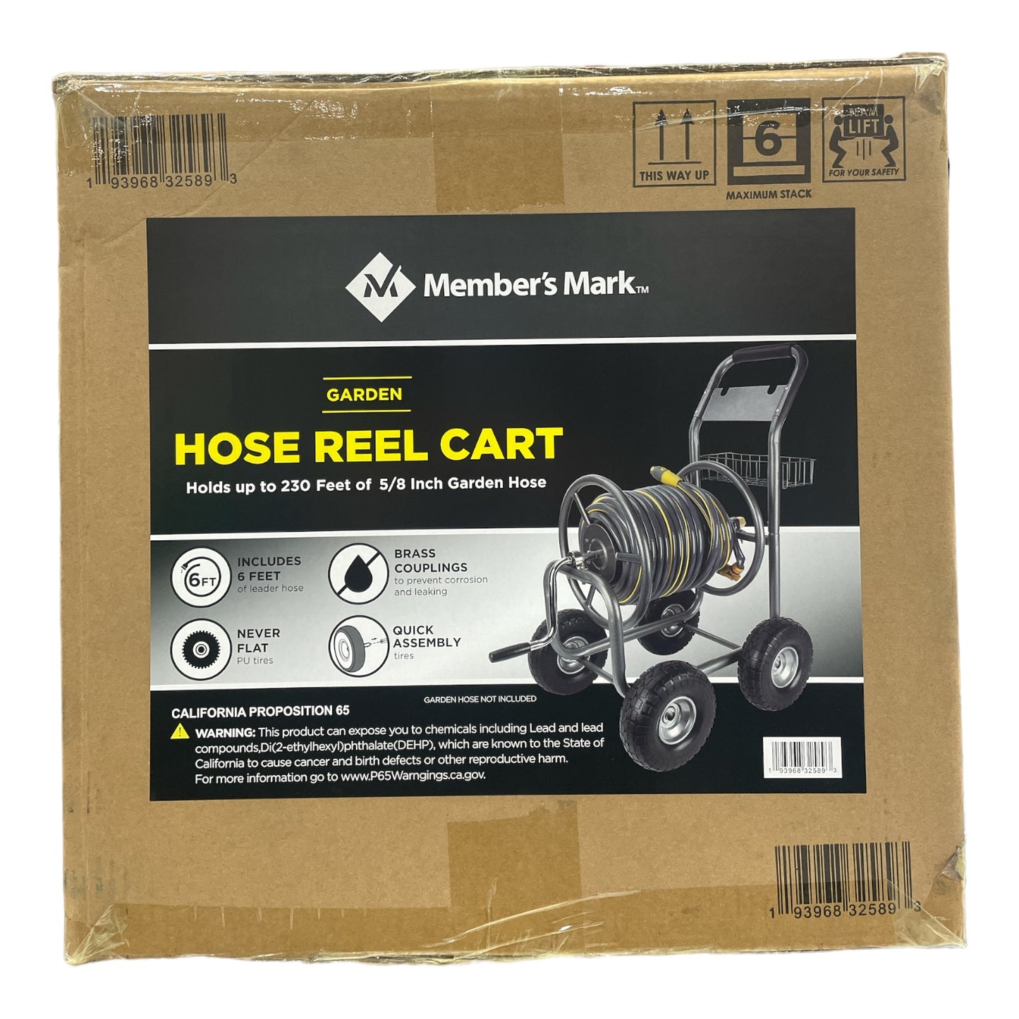 Member's Mark Heavy Duty Hose Reel Cart with Steel Basket, Gray ...
