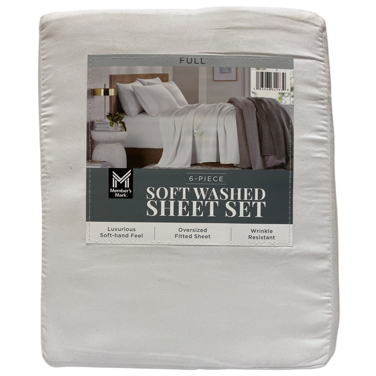 Member's Mark Soft Washed Recycled Microfiber 6-Piece Sheet Set, Full ...