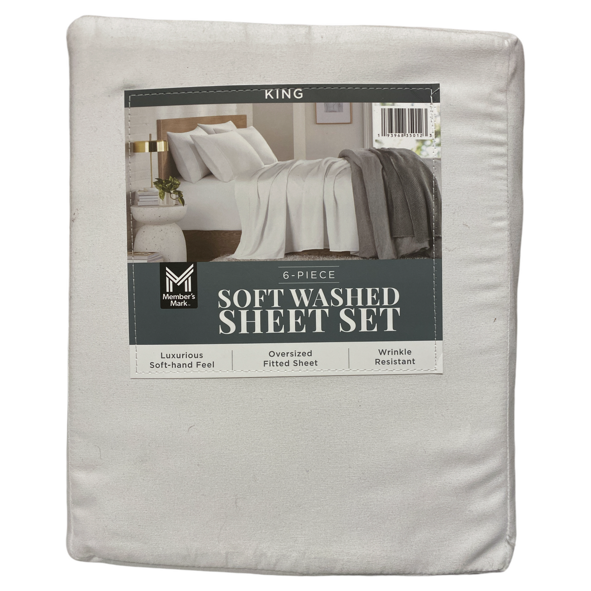 Member's Mark Soft Washed Recycled Microfiber 6-Piece Sheet Set, King ...