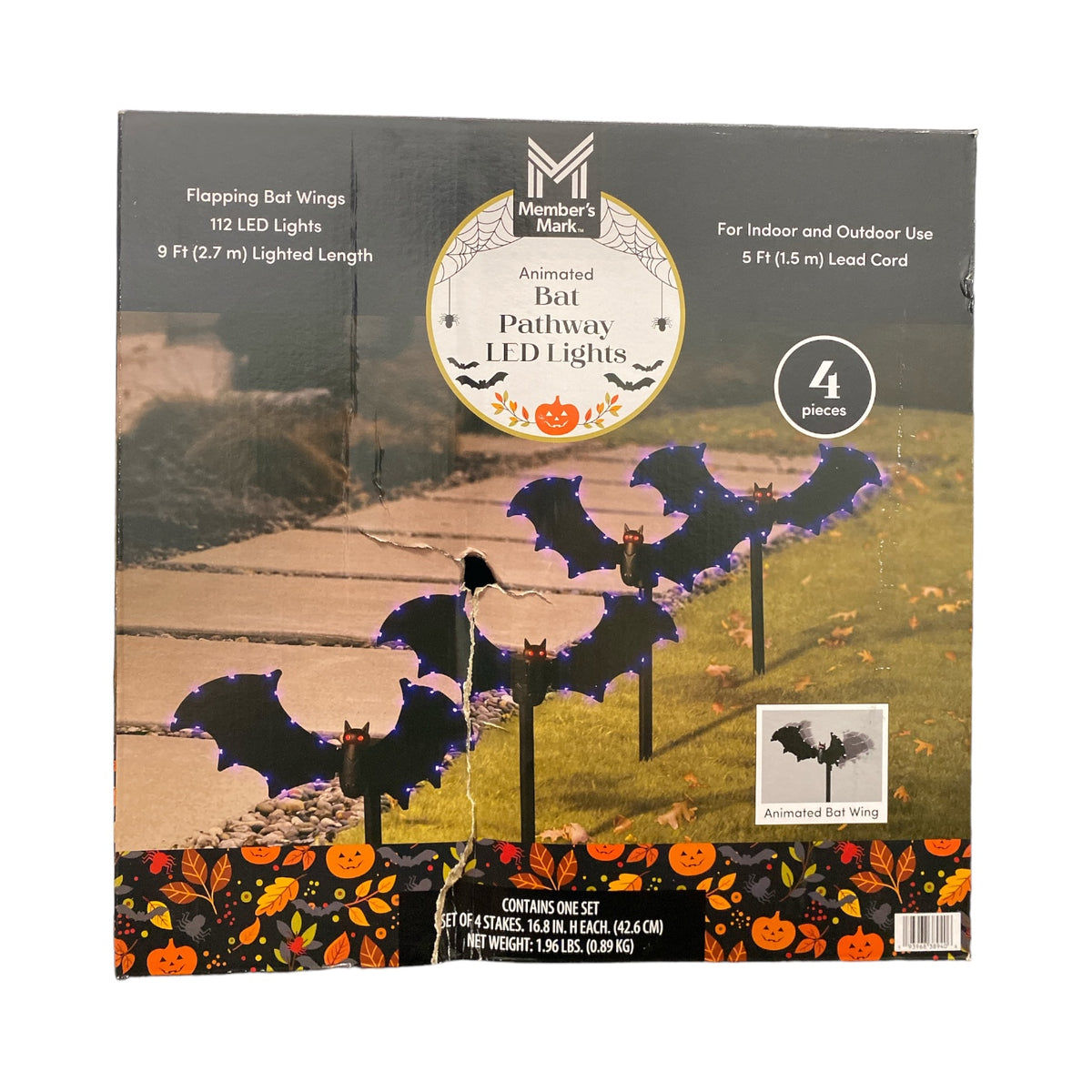 Member's Mark Pre-Lit Animated Bat Pathway LED Lights, Set of 4 ...
