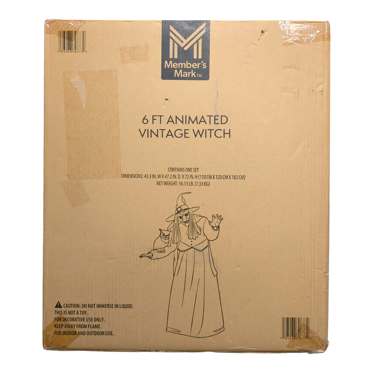 Member's Mark Pre-Lit Motion Activated Animated Vintage Witch, 6ft — Ewirelessgear