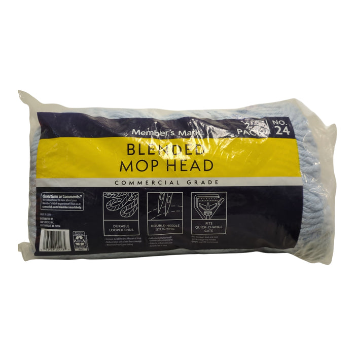 Member's Mark Professional Grade #24 Blended Mop Head Refill, 2ct ...