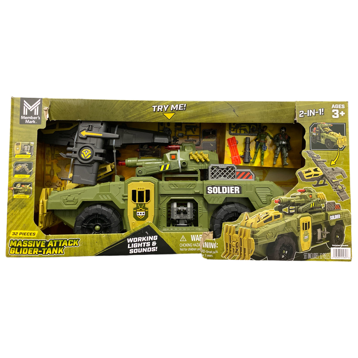 Member's Mark Massive Attack Motorized Tank & Glider, 32 Piece ...