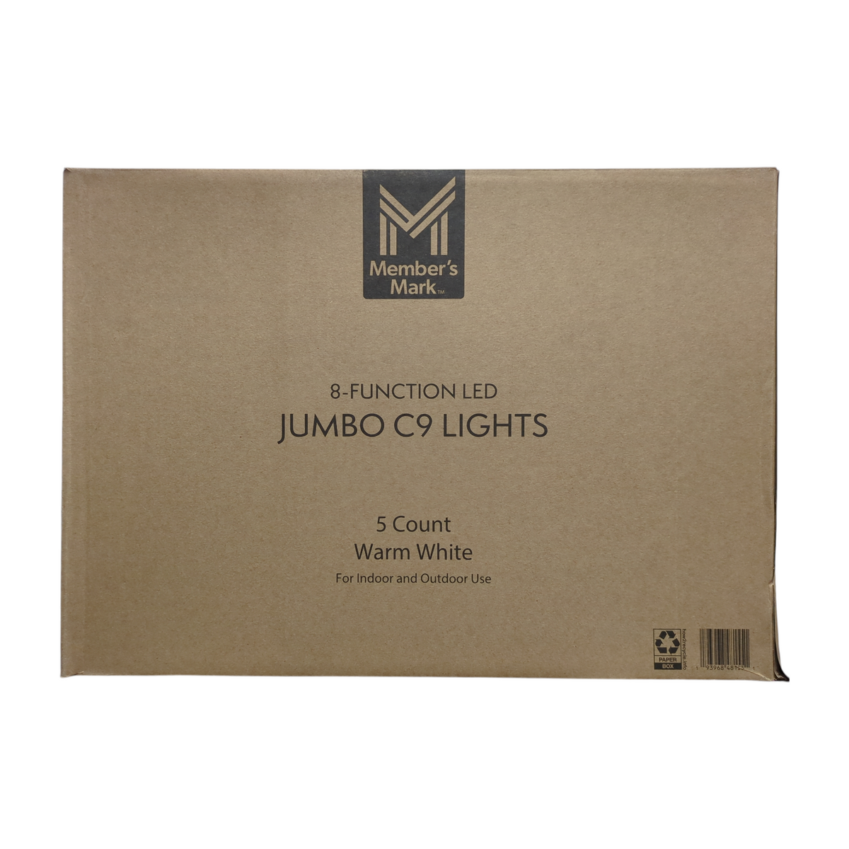 Member's Mark 8 Function Jumbo LED C9 Lights, 5ct, Warm White ...