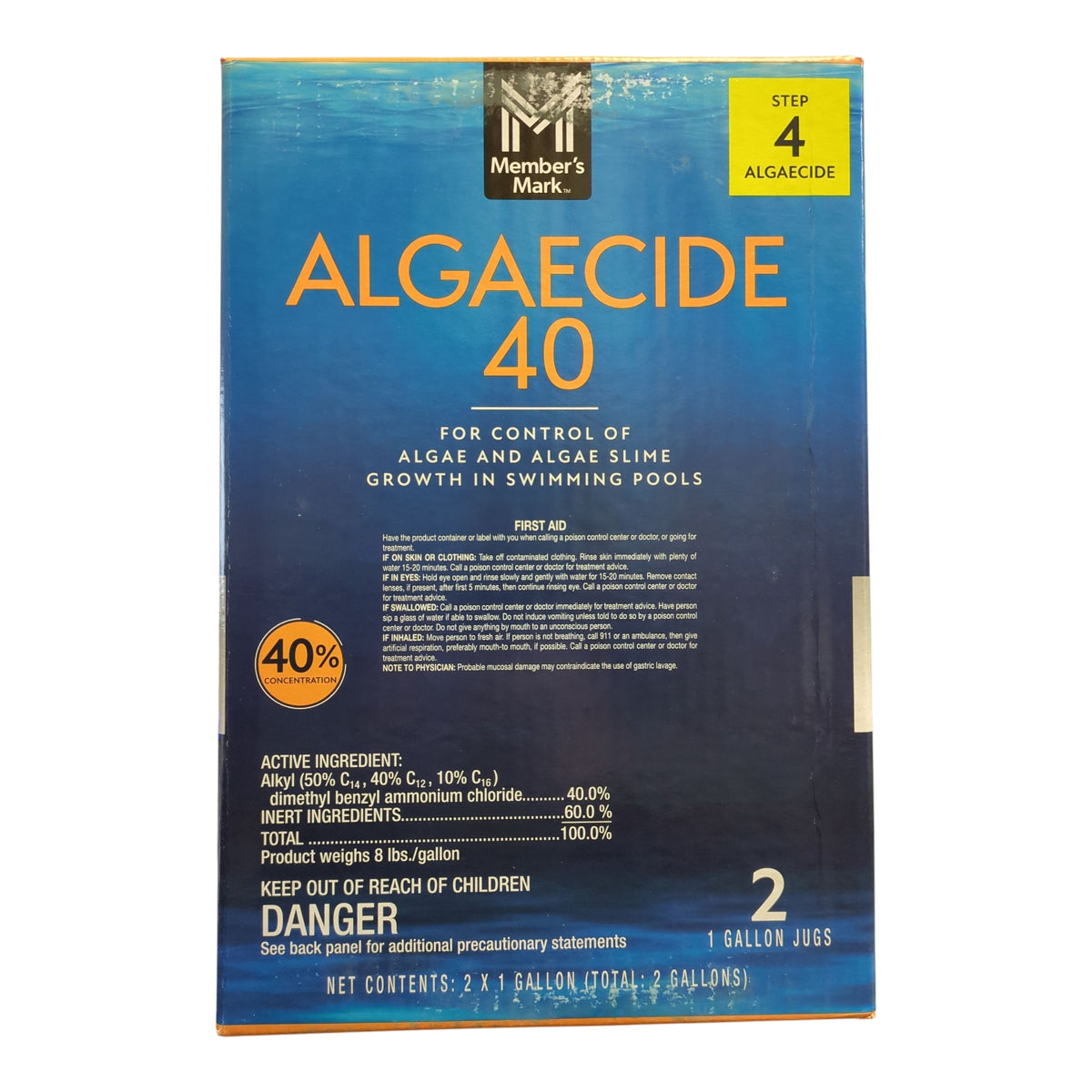Member's Mark Algaecide 40 Step 4 For Algae & Algae Slime, 1 Gallon, 2 ...