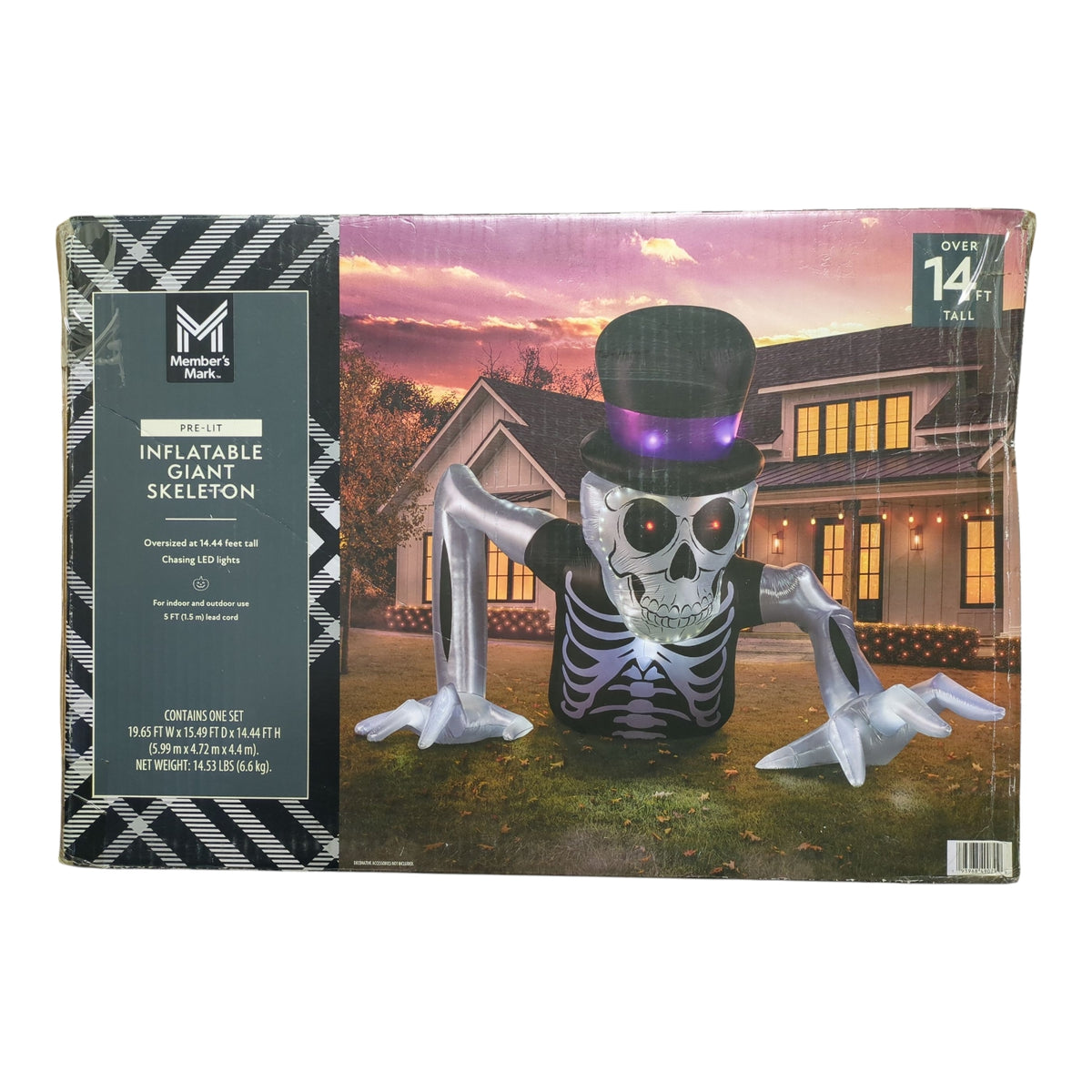 Member's Mark LED Pre-Lit Airblown Giant Skeleton, 15' — Ewirelessgear