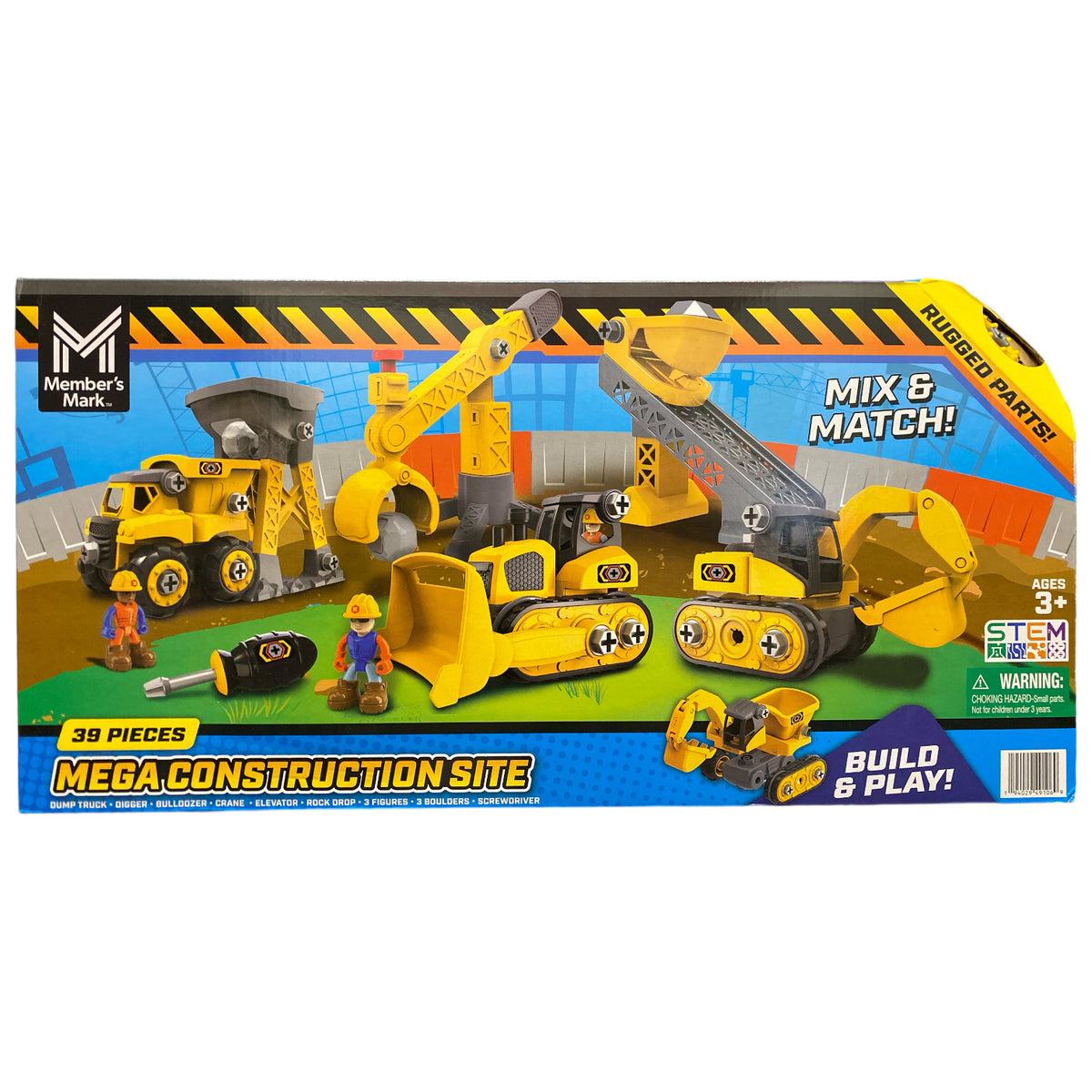 Member's Mark Mix & Match Mega Construction Site STEM Playset, 39 Piec — Ewirelessgear