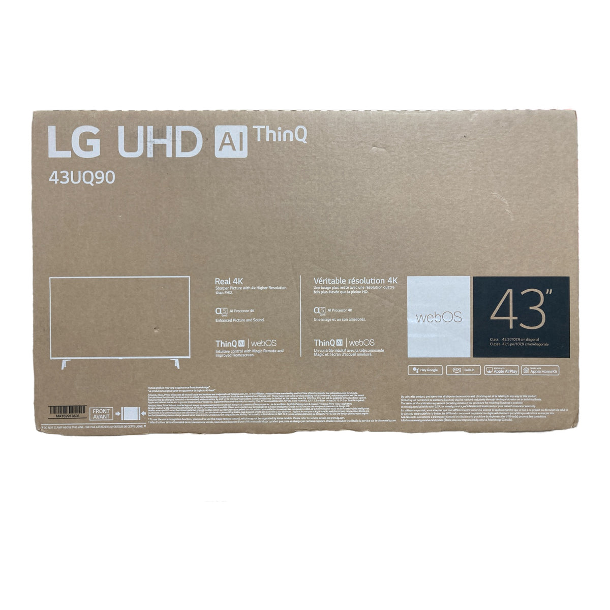 LG AI Thin Q UHD 4K Smart LED TV 43UQ9000PUD, 43" — Ewirelessgear