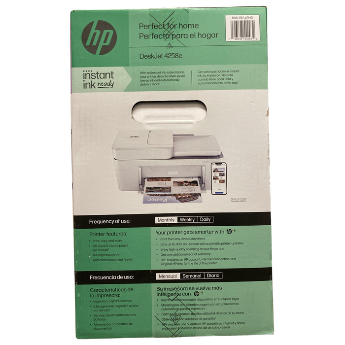 HP DeskJet 4258e Wireless All-in-One Inkjet Printer, 60K45A — Ewirelessgear